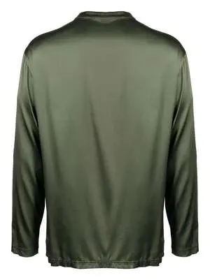 TOM FORD Henley Pyjama Top - Green