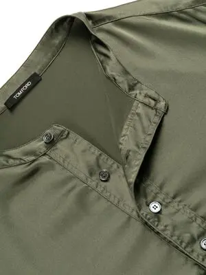 TOM FORD Henley Pyjama Top - Green