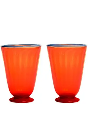 La DoubleJ Rainbow Murano Glasses - Orange