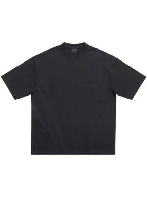Balenciaga Bb Embroidered Logo T-shirt Black