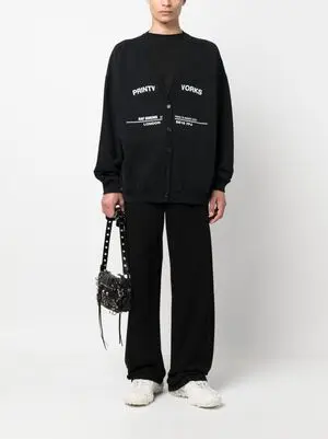 Raf Simons Tour-print Fleece Cardigan