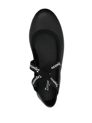 Repetto Joana Mary Leather Ballerinas - Black