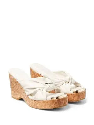 JIMMY CHOO 95mm Avenue Wedge Sandals