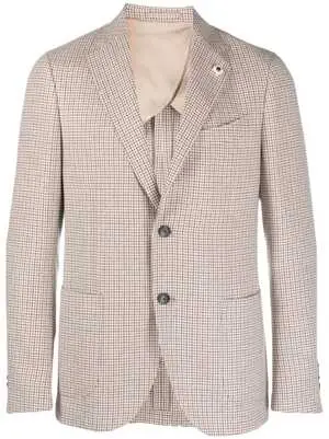LARDINI Pota Houndstooth-pattern Blazer