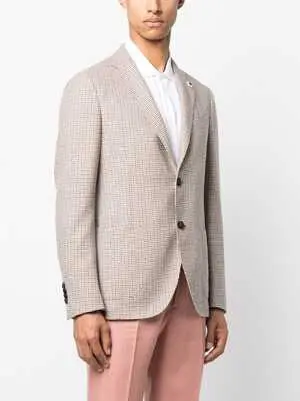 LARDINI Pota Houndstooth-pattern Blazer