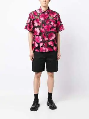 4SDESIGNS Floral-print Short-sleeve Shirt