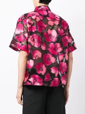 4SDESIGNS Floral-print Short-sleeve Shirt