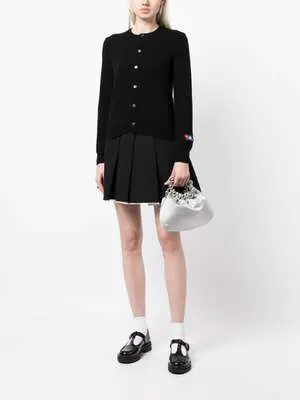 Play Comme Des Garcon X The Artist Invader Cardigan - Black