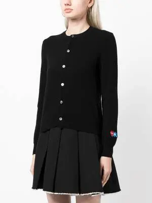 Play Comme Des Garcon X The Artist Invader Cardigan - Black