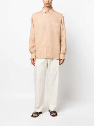 Aspesi Long-sleeve Linen Shirt - Brown