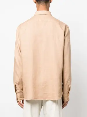 Aspesi Long-sleeve Linen Shirt - Brown