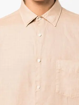 Aspesi Long-sleeve Linen Shirt - Brown