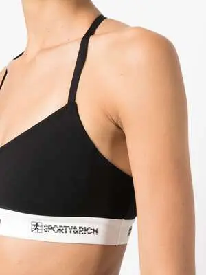SPORTY & RICH Logo-underband Crop Top