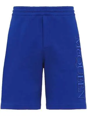 Alexander McQueen Embroidered Logo Track Shorts - Blue