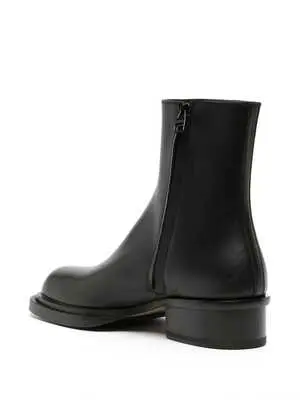 Alexander McQueen Cuban Stack Leather Boots