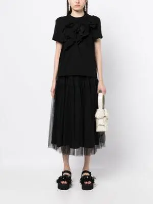 COMME DES GARÇONS TAO Bow-detailed Cotton T-shirt