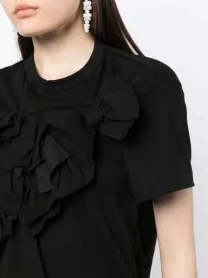 COMME DES GARÇONS TAO Bow-detailed Cotton T-shirt