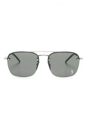 Saint Laurent Logo Sunglasses - Black