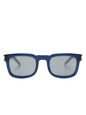 Saint Laurent Sl 581 Square-frame Sunglasses - Blue