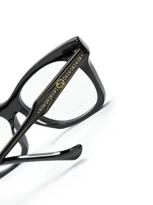 Gucci Logo-engraved Square-frame Glasses