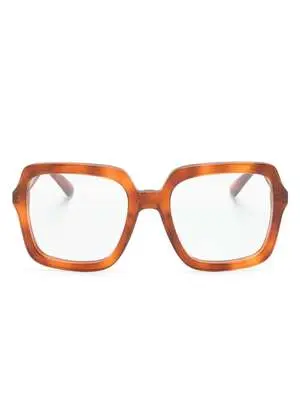 Gucci Tortoiseshell Square-frame Glasses - Brown