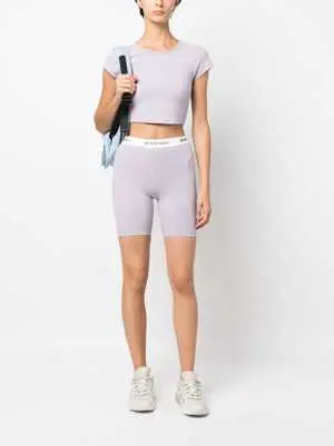 SPORTY & RICH Logo Waistband Shorts