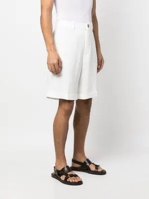 Brunello Cucinelli Pressed-crease Bermuda Shorts - White