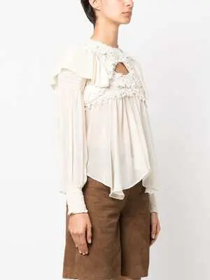 Isabel Marant Étoile Lace-detail Long-sleeve Blouse