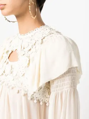 Isabel Marant Étoile Lace-detail Long-sleeve Blouse