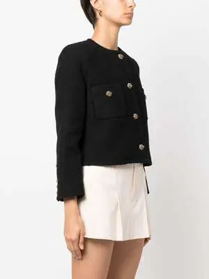 Ba&sh Meredith Tweed Jacket - Black