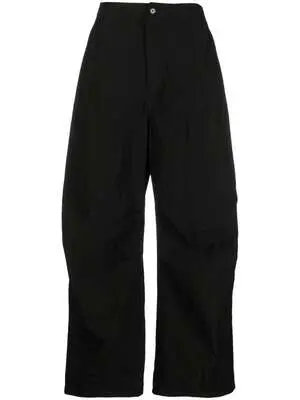 AMOMENTO Ripstop Fatigue Wide-leg Trousers - Black