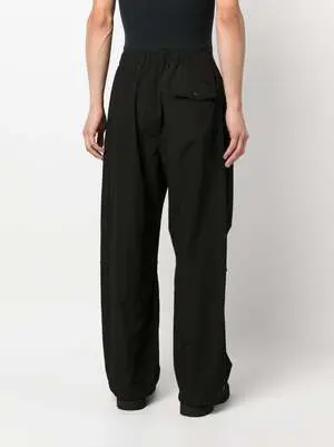 AMOMENTO Ripstop Fatigue Wide-leg Trousers