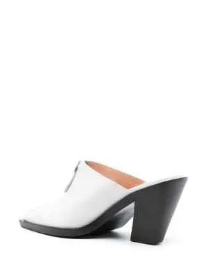 ELLEME 85mm Eclair-zip Leather Mules