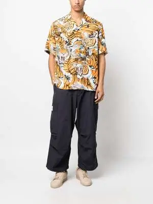 WACKO MARIA Tiger-print Short-sleeve Shirt