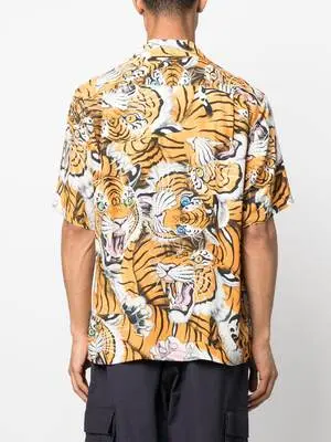 WACKO MARIA Tiger-print Short-sleeve Shirt