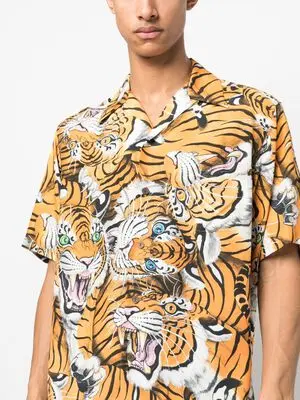WACKO MARIA Tiger-print Short-sleeve Shirt