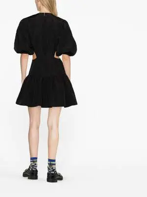 MSGM Cut-out Flared Mini Dress