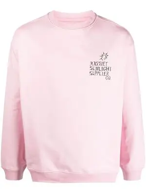 RASSVET Cotton Sweatshirt With Graphic Print - Pink