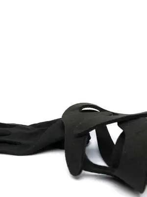 Yohji Yamamoto Cut-out Detail Cotton Gloves