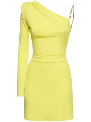 dundas draped gold leather dress Gold-Button Faux-Leather Dress | Dolce Cabo