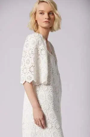 Joie Leona Mini Crochet Dress