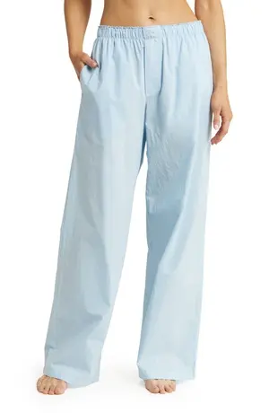 SKIMS Cotton Poplin Sleep Pants Glacier