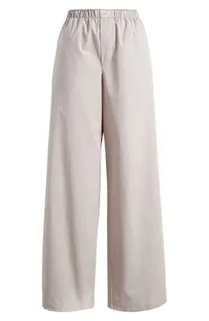 SKIMS Cotton Poplin Sleep Pants Silver