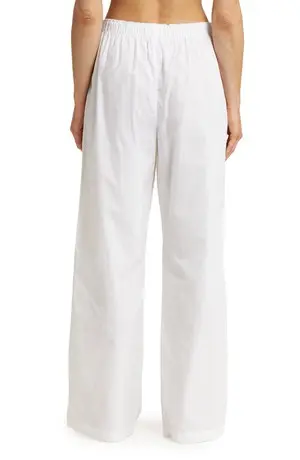 SKIMS Cotton Poplin Sleep Pants - Snow