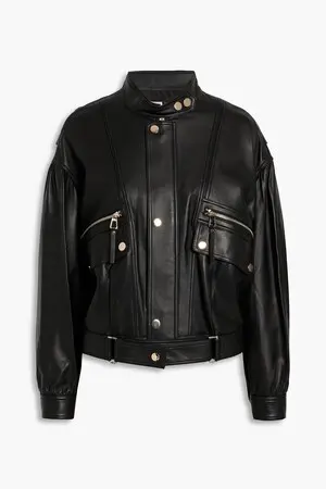 Diane Von Furstenberg Rabia Oversized Leather Jacket