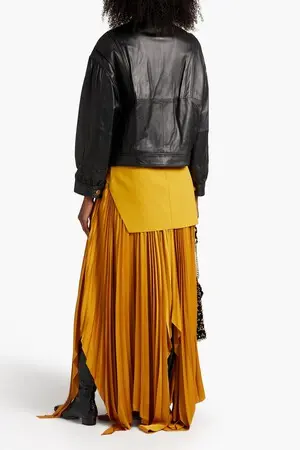 Diane Von Furstenberg Rabia Oversized Leather Jacket