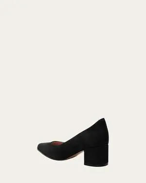 GIANVITO ROSSI Piper 45 Suede Pumps - Black