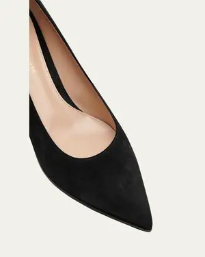 GIANVITO ROSSI Piper 45 Suede Pumps - Black