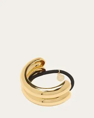 LELET NY Lelet Ny Glossy Double Arch Ponytail Cuff Gold