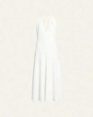 Proenza Schouler Matte Viscose Crepe Twist Back Dress - White
